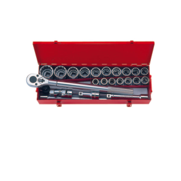 GT-6023MR - 21-Piece 3/4″ Drive 12-Point Metric Socket Set (21–50mm) – Garage & Tool Supplies