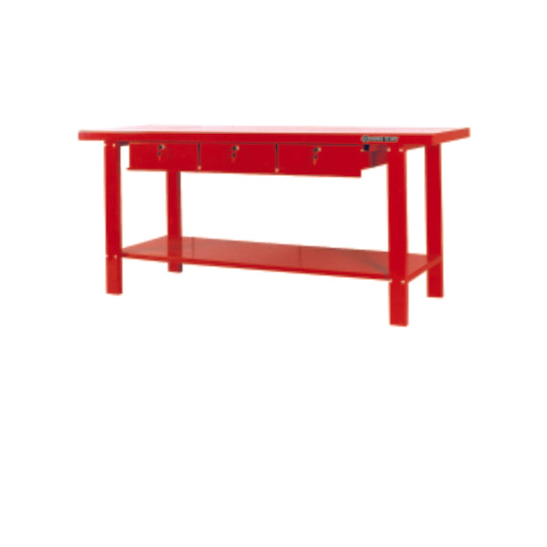 GT-87E01P91A - Workbench with 3 Drawers – 2000mm Red – Garage & Tool ...