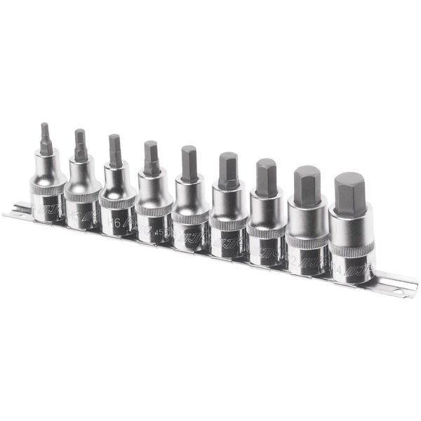 JTC-H409H - 9PCS Hex Socket Bit Set 1/2 Drive – Garage & Tool Supplies